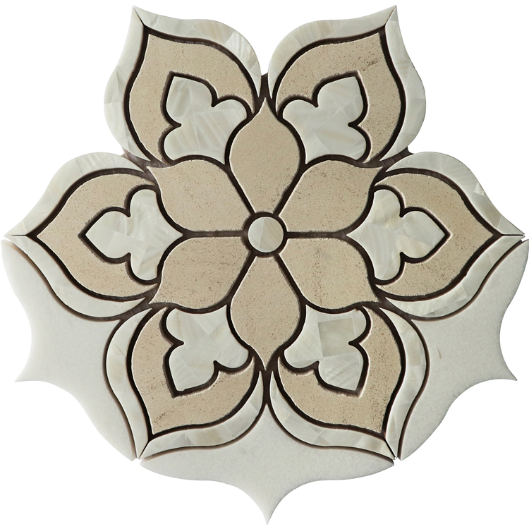 Flower Pattern Mosaic Tile Garden Stone Mosaic Tile from China ...